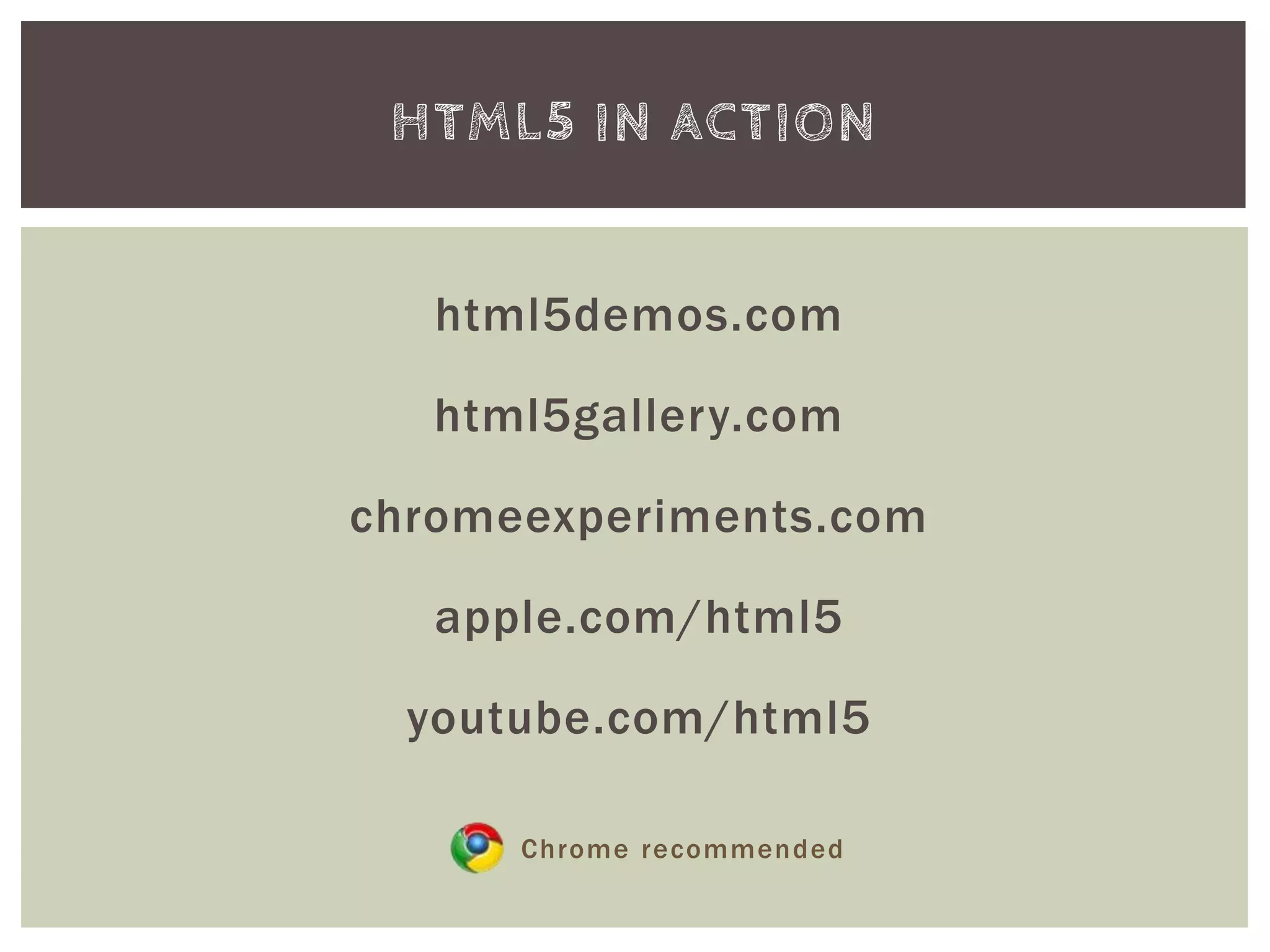 HTML5: a quick overview | PPT