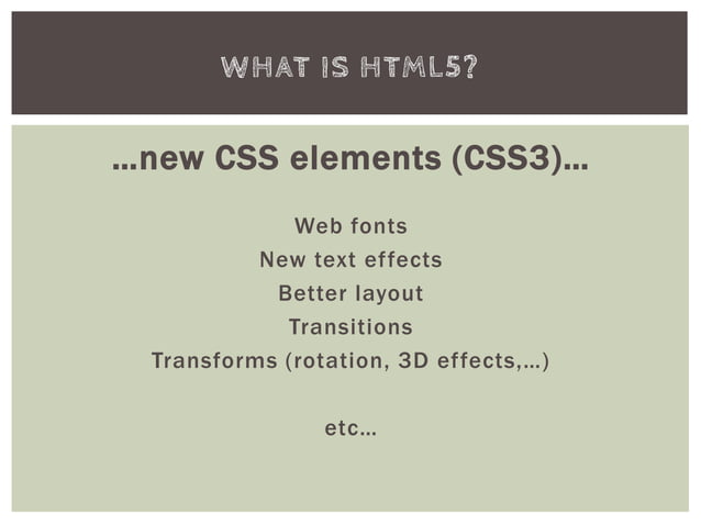 HTML5: a quick overview | PPT