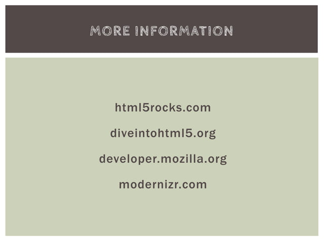 HTML5: a quick overview | PPT