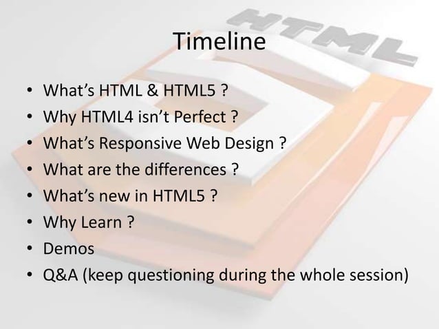 Hi5 with HTML5 | PPT