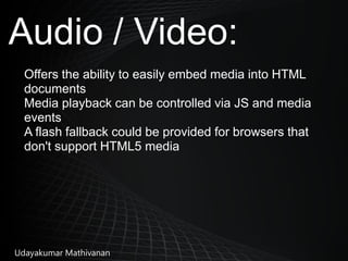 Html5 Exploring -- by Udayakumar Mathivanan | PPT