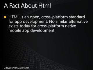 Html5 Exploring -- by Udayakumar Mathivanan | PPT