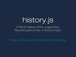 Html5 History-API | PPT