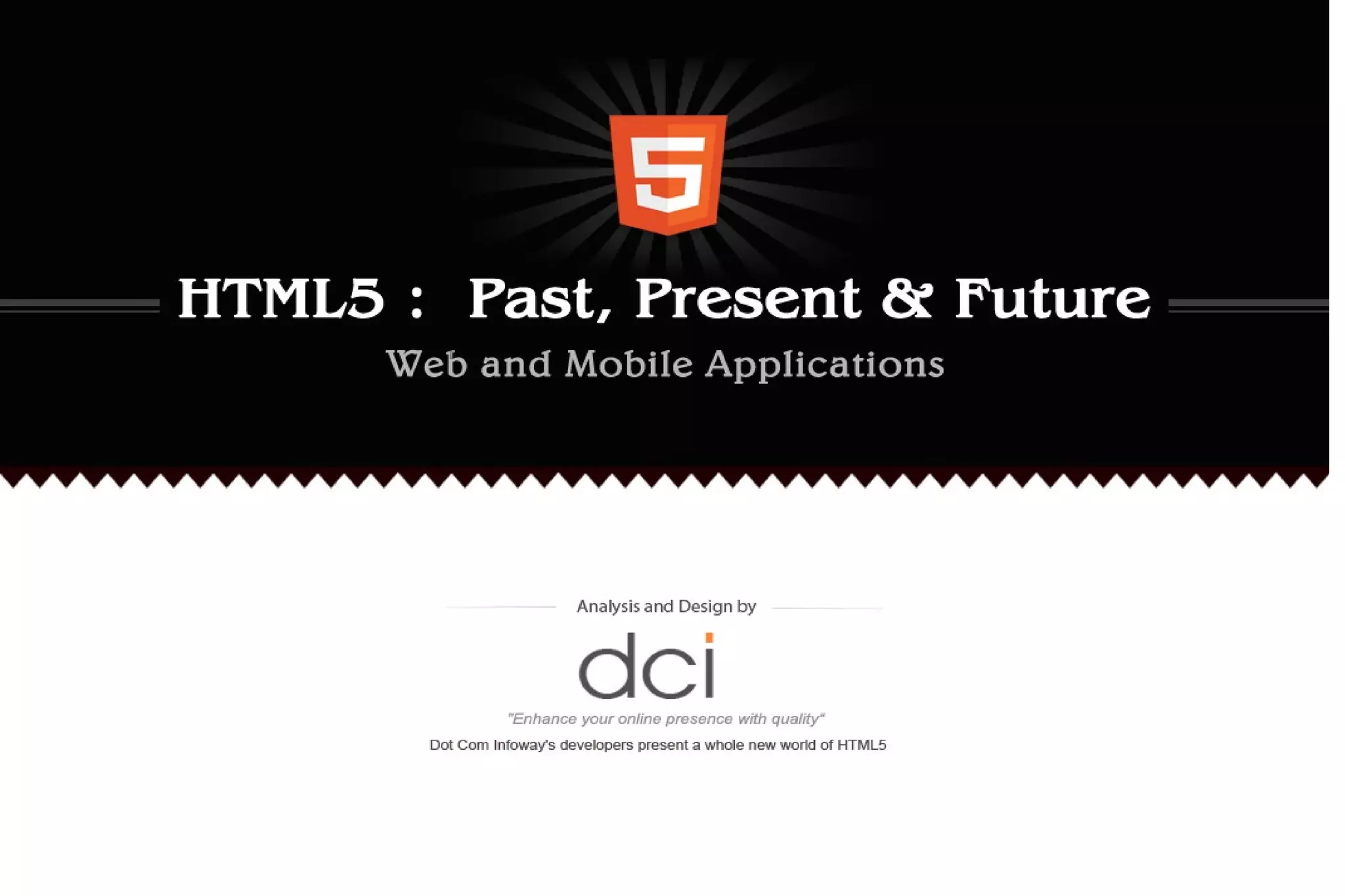 HTML5 - Past, Present and Future Infographic | PPT