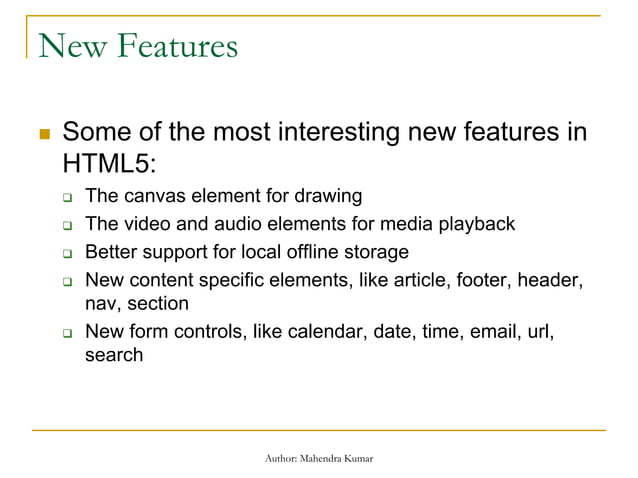 Html 5 introduction | PPT