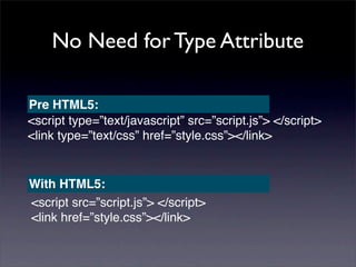HTML5 New and Improved | PPT