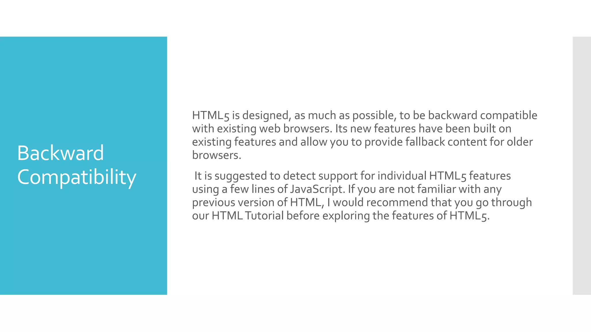 Html5 overview | PPT