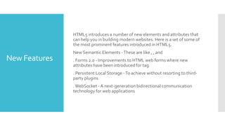 Html5 overview | PPT