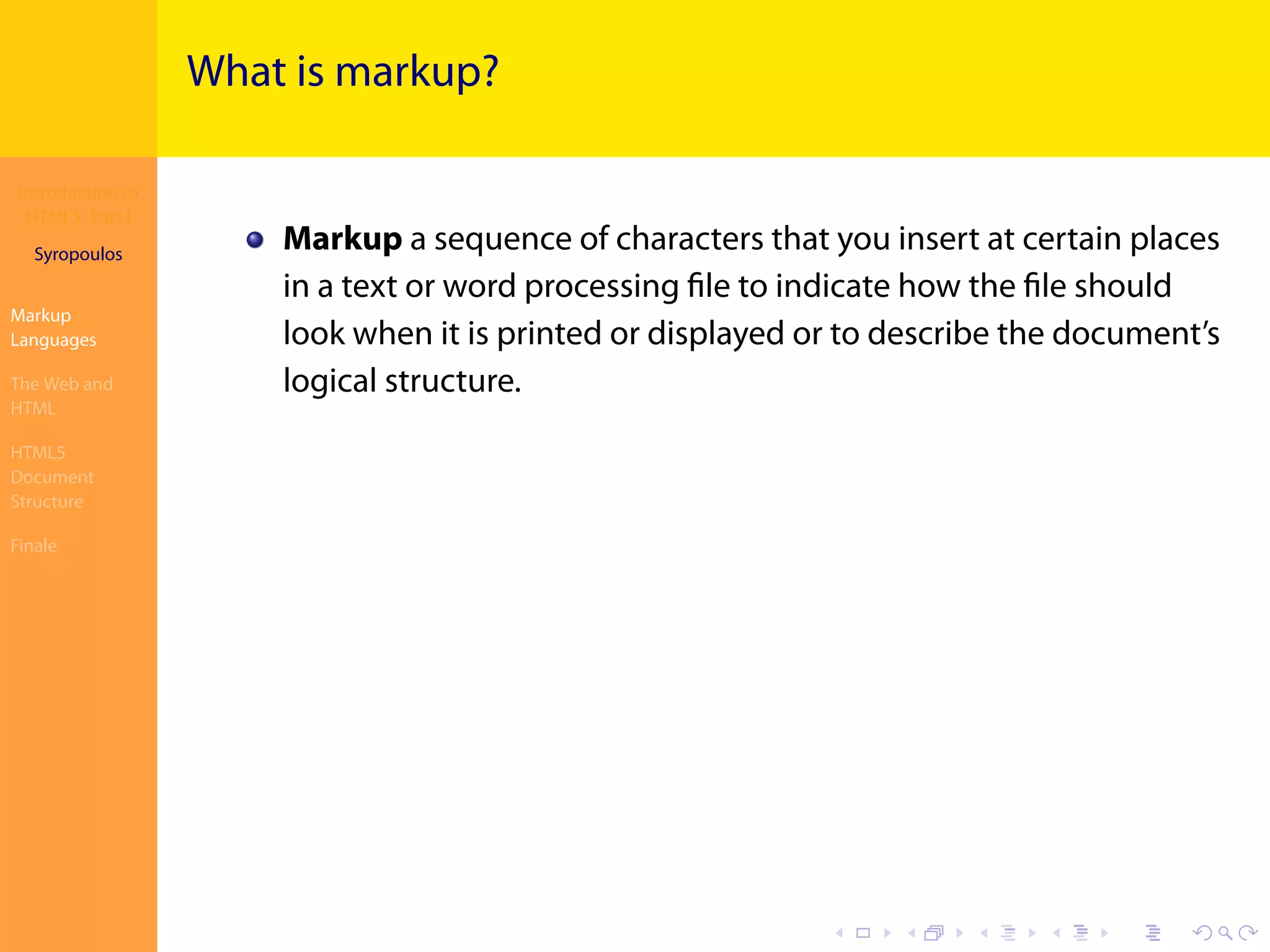 Introduction to HTML5: Part I | PDF