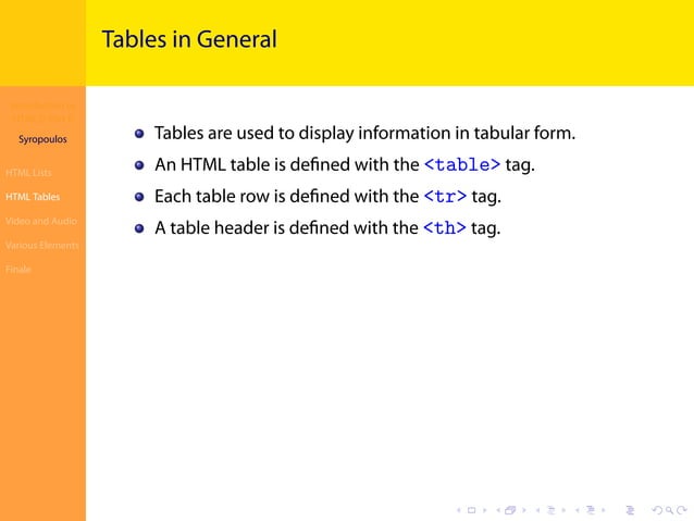 Introduction to HTML5: Part II | PPT