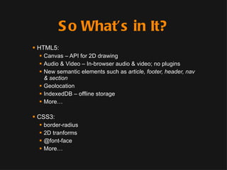 Filling the HTML5 Gaps with Polyfills and Shims | PPT