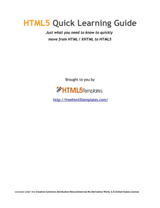 Html5 quick-learning-quide | PDF