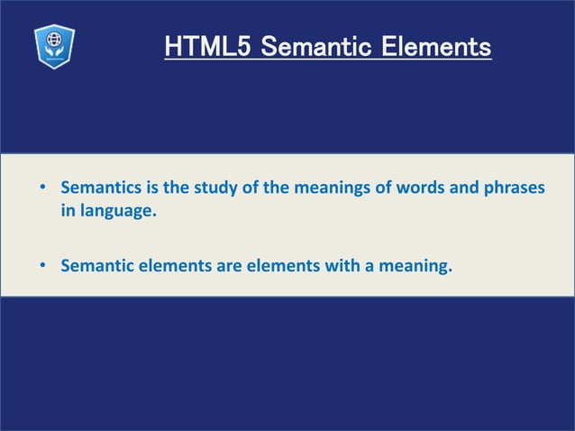 Html5 semantics | PPTX