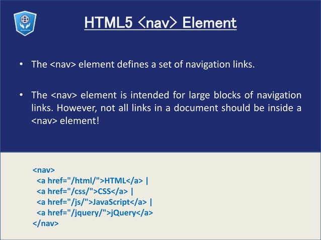 Html5 semantics | PPTX