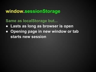 HTML5 Storage/Cache | PPT
