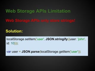 HTML5 Storage/Cache | PPT