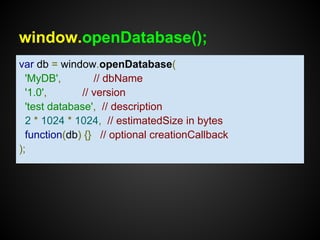 HTML5 Storage/Cache | PPT