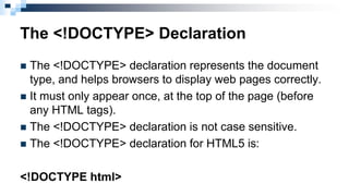 HTML5 Topic 1 | PPT