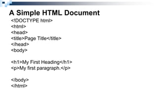 HTML5 Topic 1 | PPT