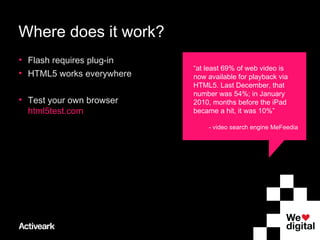 HTML5 vs Flash | PPT | Browsers | Computer Software and Applications