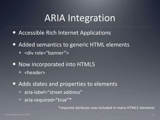 HTML5 Accessibility | PPTX