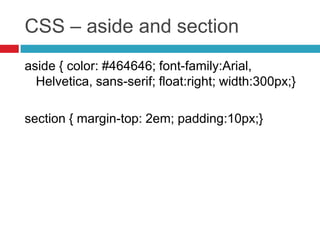 Tutorial: Html5 And Css3 Site | PPT