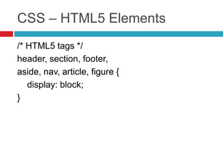 Tutorial: Html5 And Css3 Site | PPT
