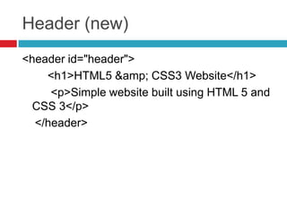 Tutorial: Html5 And Css3 Site | PPT