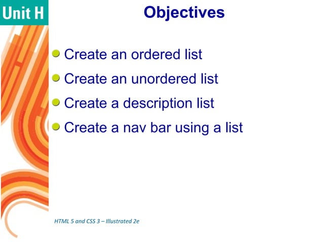 Organizing Content with Lists and Tables | PPT