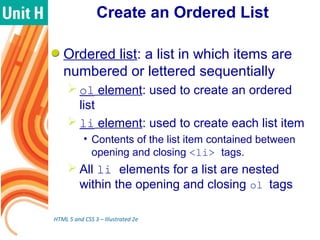 Organizing Content with Lists and Tables | PPT