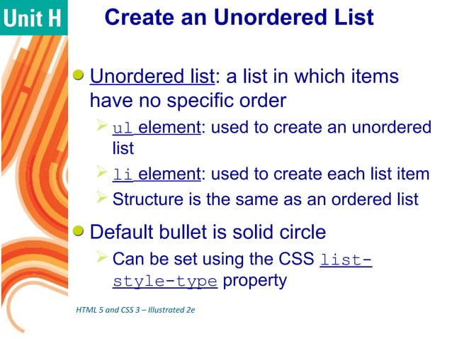 Organizing Content with Lists and Tables | PPT