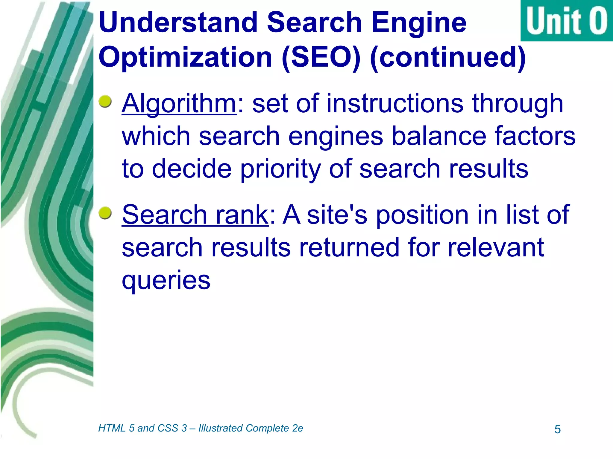 Optimizing a website for search engines | PPT