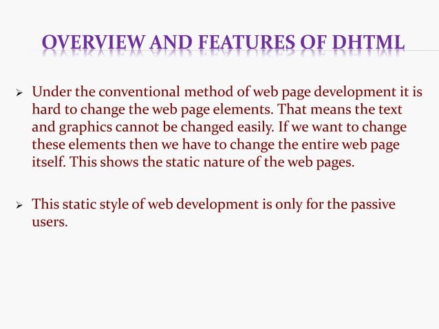 HTML5 and DHTML | PPT