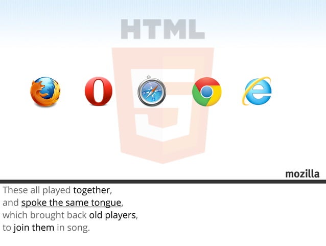 HTML5 and the future of the web (Dr. Seuss style)