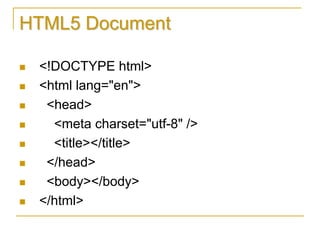 HTML5 and web technology update | PPT