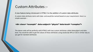 Html5 attributes | PPTX