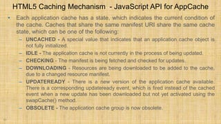 Html5 cache mechanism & local storage | PPT