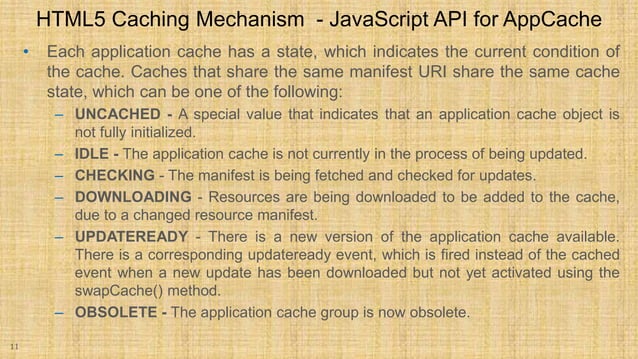 Html5 cache mechanism & local storage | PPT