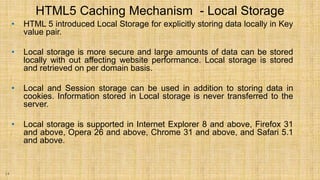 Html5 cache mechanism & local storage | PPT
