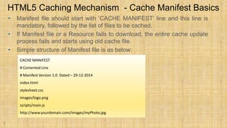 Html5 cache mechanism & local storage | PPT