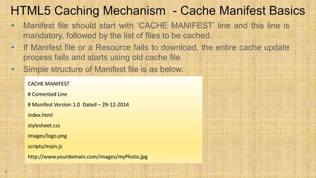 Html5 cache mechanism & local storage | PPT