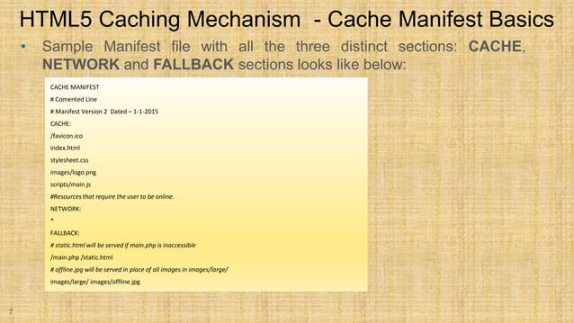 Html5 cache mechanism & local storage | PPT