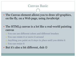 HTML5 Canvas | PPT