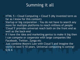 Html 5 cloud_computing_the_new_wintel | PPT