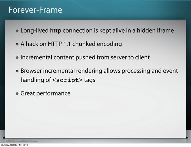 Intro to WebSockets and Comet | PDF