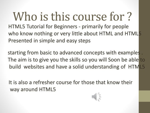 Html5 course -Kip Academy | PPT