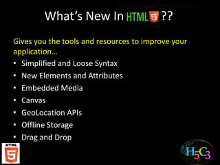 Introduction to HTML5 & CSS3 | PPT