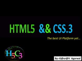 Introduction to HTML5 & CSS3 | PPT