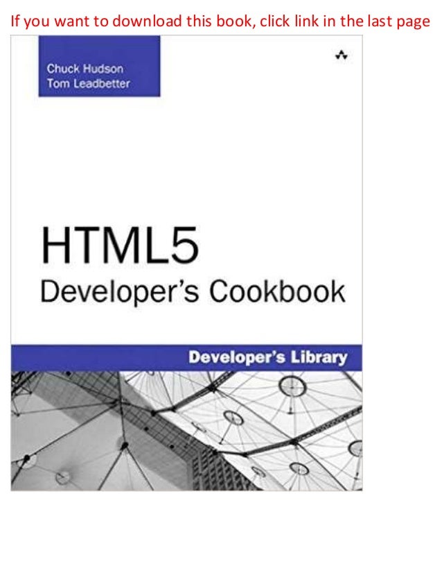 Html5 Developer S Cookbook Developer S Library 1st Edition Pdf Ebook Full Free