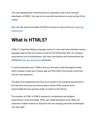 HTML5 Development Benefits, Features and Cost For 2024.pdf